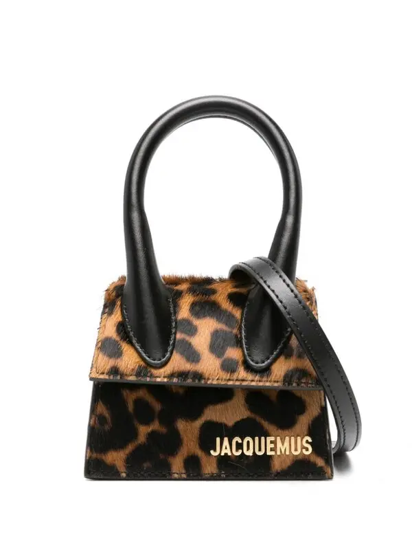 Jacquemus Black Le Chiquito Cheetah-print Mini Bag
