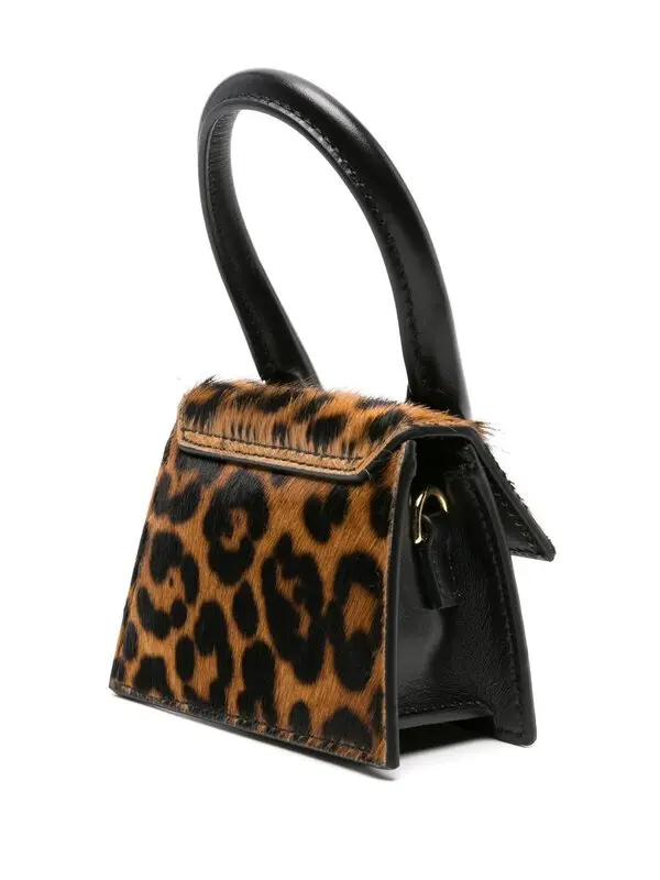 Jacquemus Black Le Chiquito Cheetah-print Mini Bag