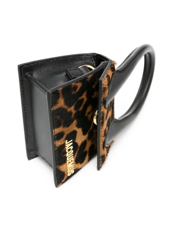 Jacquemus Black Le Chiquito Cheetah-print Mini Bag