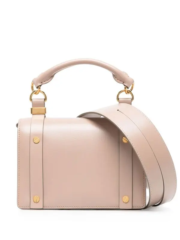 Chloé Neutral Ora Small Leather Top Handle Bag