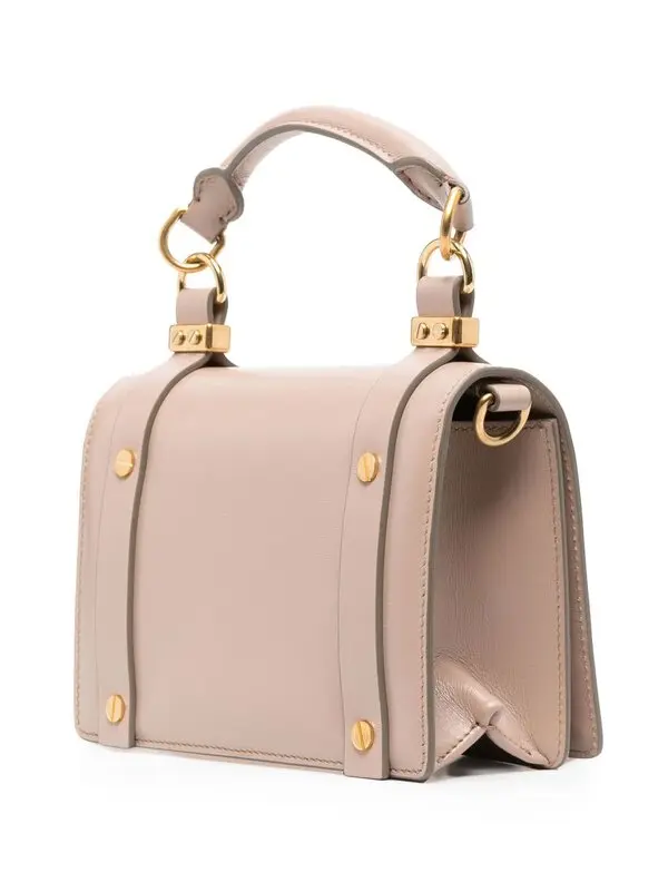 Chloé Neutral Ora Small Leather Top Handle Bag