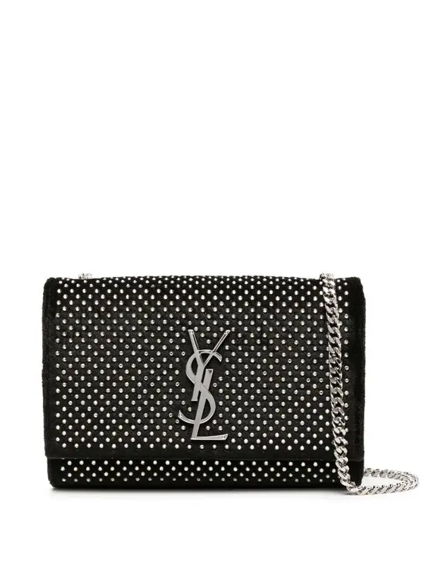 Saint Laurent Small Kate Crystal-embellished Shoulder Bag