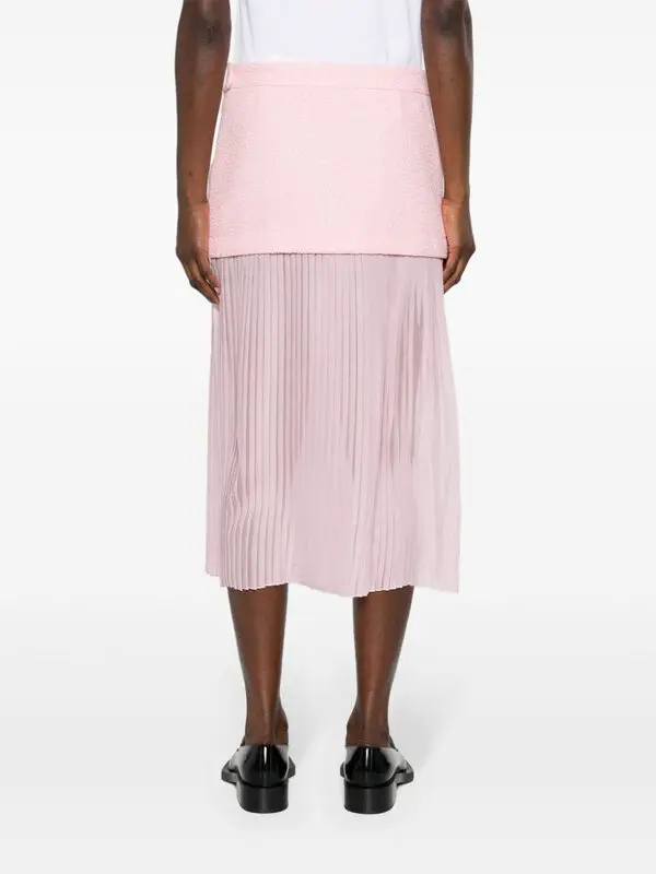 Gucci Layered Silk-tweed Midi Skirt