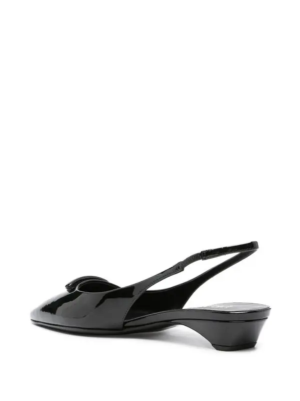 Prada Triangle Logo Leather Pumps