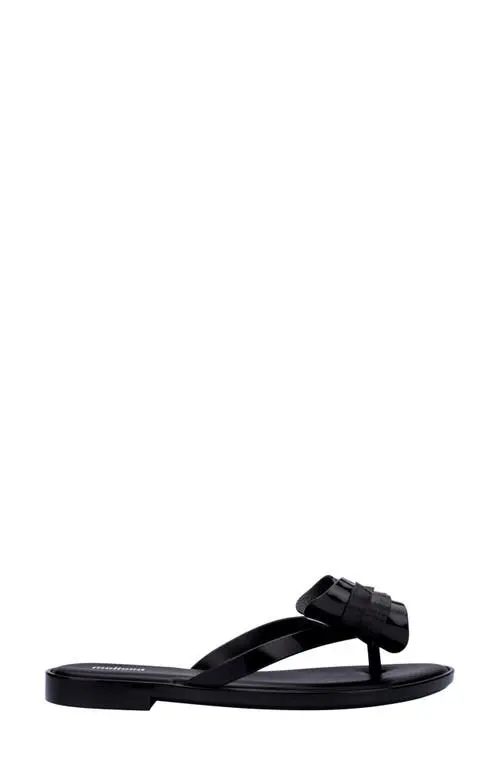 Melissa Slim V Flip Flop - Black/beige