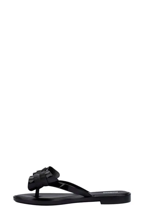 Melissa Slim V Flip Flop - Black/beige