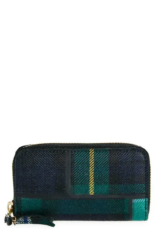 Comme Des Garçons Patchwork Tartan Zip Wallet - Green