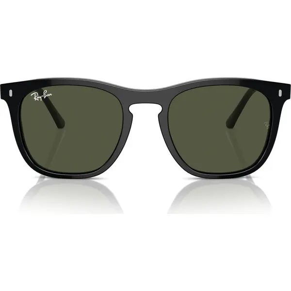 Ray-ban 53mm Polarized Square Sunglasses - Black