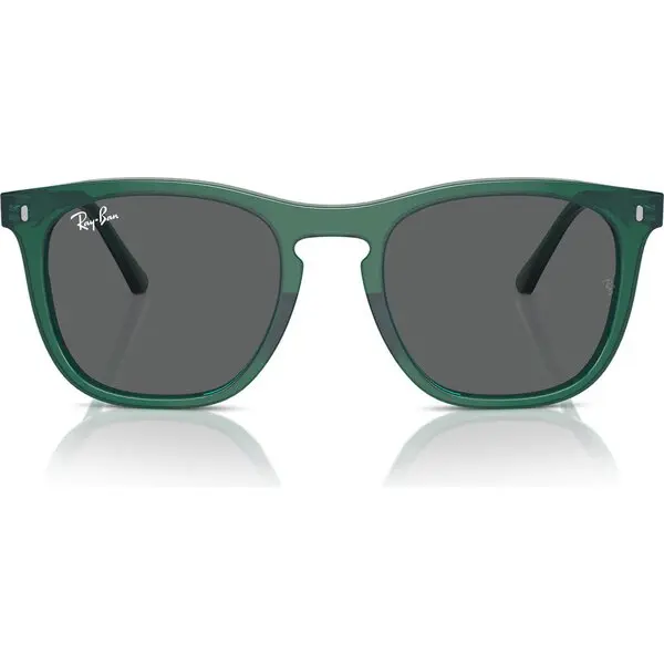 Ray-ban 53mm Polarized Square Sunglasses - Transparent Green