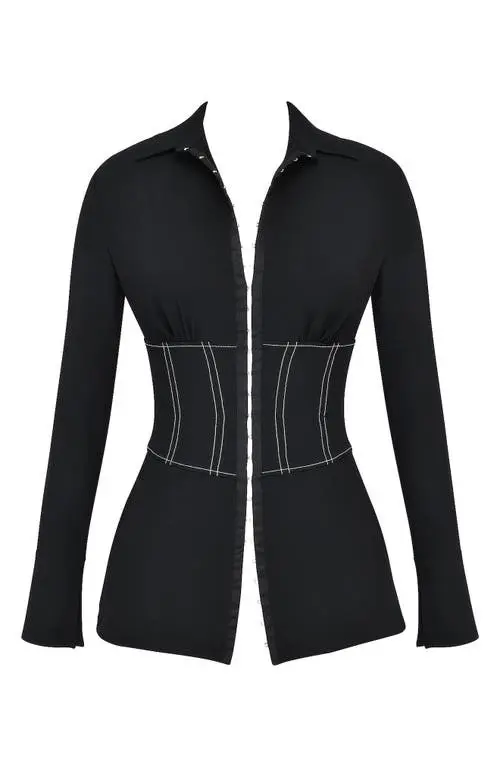 MISTRESS ROCKS Long Sleeve Corset Shirt