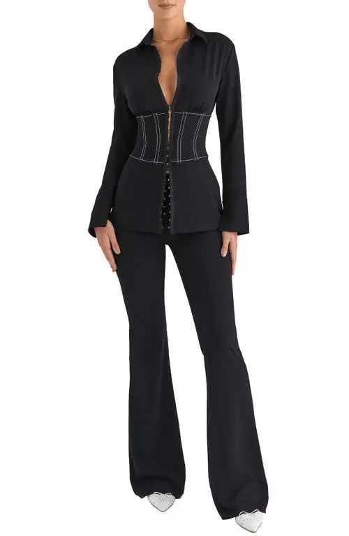 MISTRESS ROCKS Long Sleeve Corset Shirt