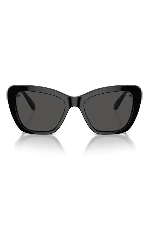 SWAROVSKI 52mm Cat Eye Sunglasses - Black