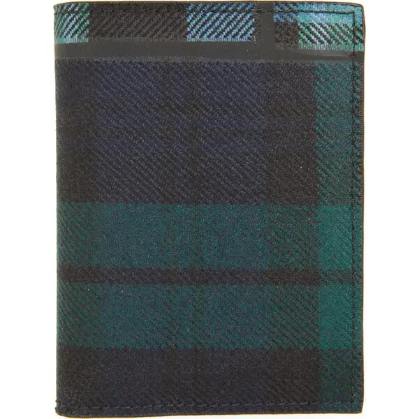 Comme Des Garçons Patchwork Tartan Bifold Wallet - Green