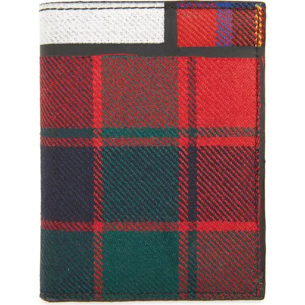 Comme Des Garçons Patchwork Tartan Bifold Wallet - Red