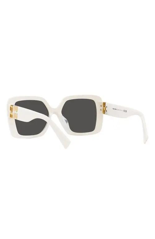 Miu Miu 56mm Square Sunglasses - White