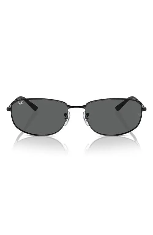 Ray-ban 56mm Irregular Sunglasses - Black
