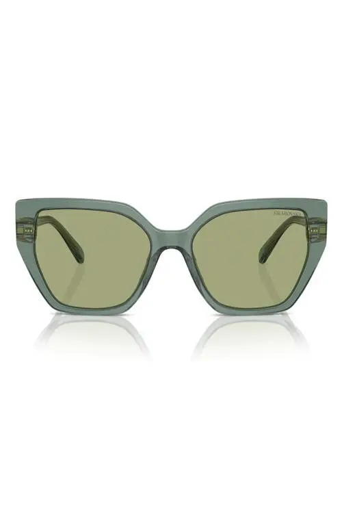 SWAROVSKI Constella Irregular Sunglasses - Transparent Green