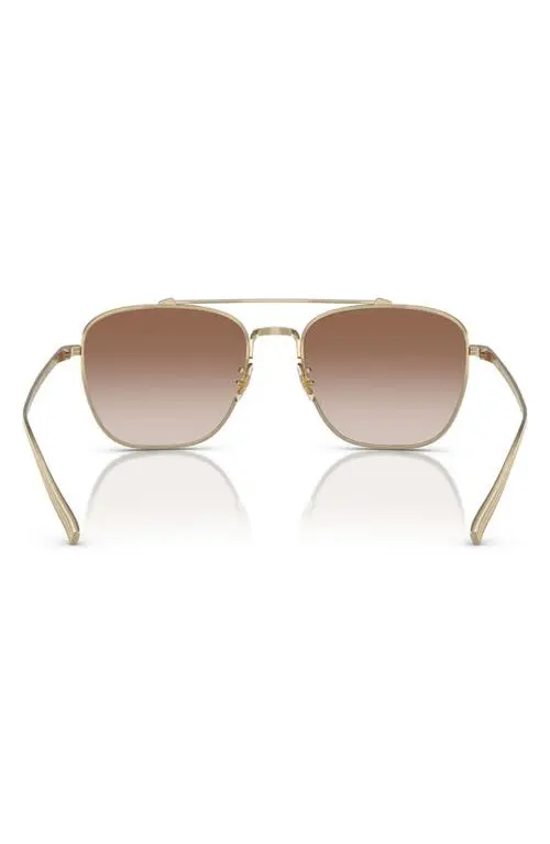 Oliver Spencer Rivetti 55mm Gradient Pilot Sunglasses - Brown Gold