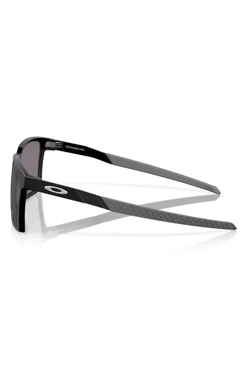 Oakley Exchange 56mm Rectangle Sunglasses - Black Grey