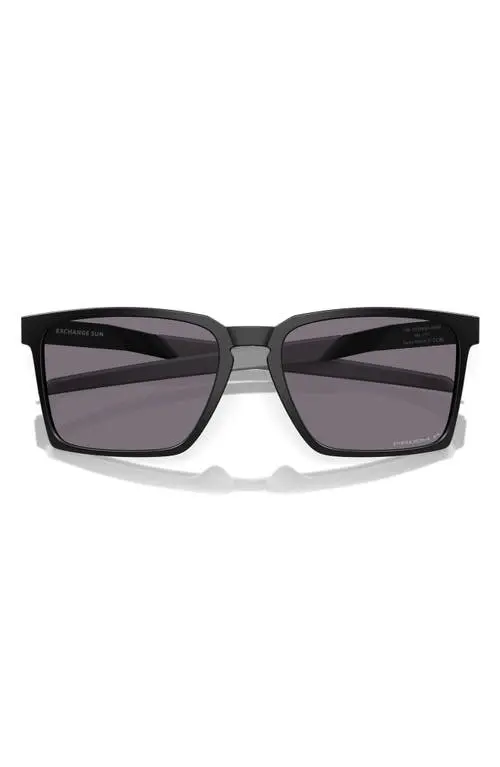 Oakley Exchange 56mm Rectangle Sunglasses - Black Grey
