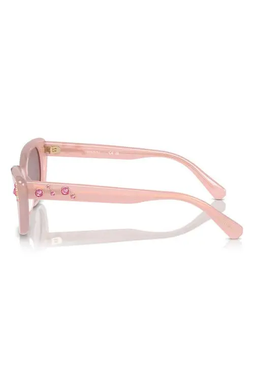 SWAROVSKI 54mm Constella Cat Eye Sunglasses - Milky Pink