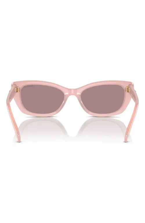SWAROVSKI 54mm Constella Cat Eye Sunglasses - Milky Pink