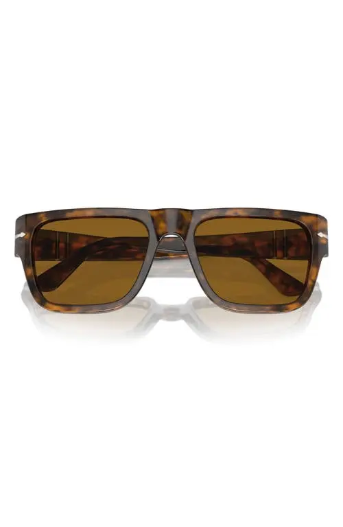 Persol 57mm Sunglasses - Brown Havana