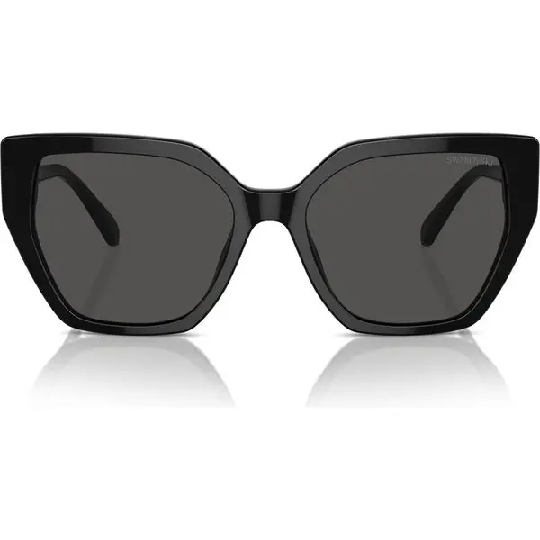 SWAROVSKI 57mm Constella Cat Eye Sunglasses - Black