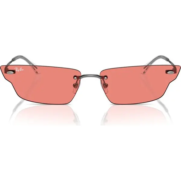 Ray-ban 63mm Rimless Butterfly Sunglasses - Pink