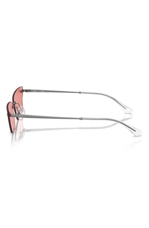 Ray-ban 63mm Rimless Butterfly Sunglasses - Pink