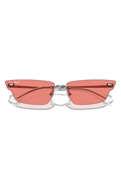 Ray-ban 63mm Rimless Butterfly Sunglasses - Pink