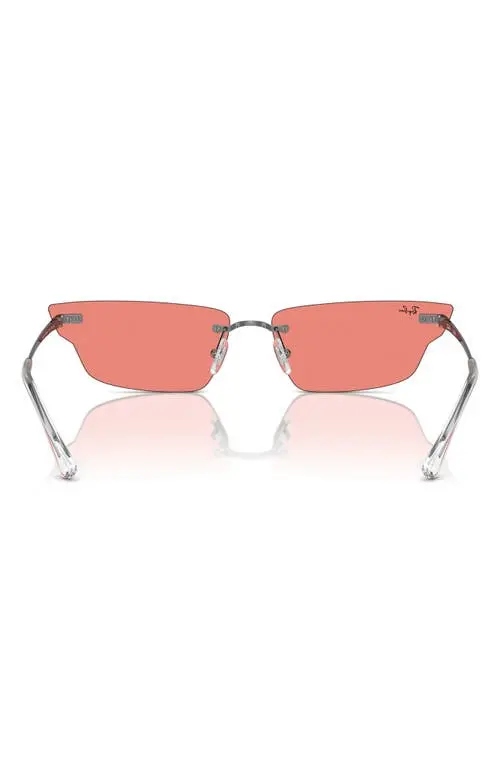 Ray-ban 63mm Rimless Butterfly Sunglasses - Pink