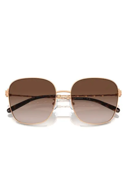 Tory Burch 57mm Square Sunglasses