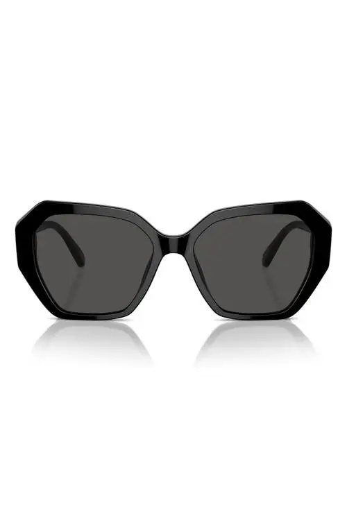 SWAROVSKI 56mm Photochromic Octagon Sunglasses - Black