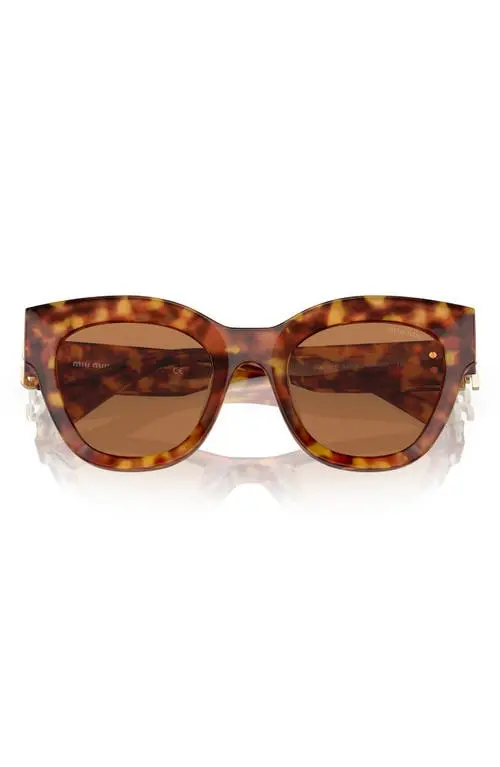 Miu Miu 51mm Butterfly Sunglasses - Lite Havana