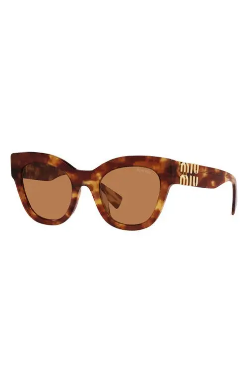 Miu Miu 51mm Butterfly Sunglasses - Lite Havana