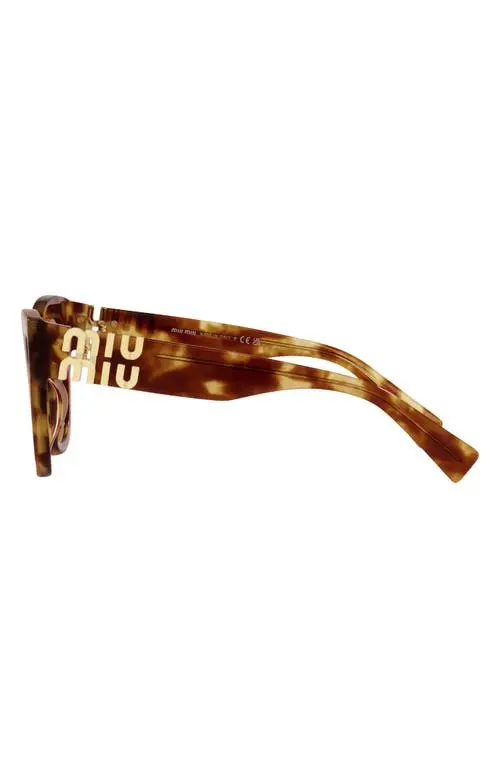 Miu Miu 51mm Butterfly Sunglasses - Lite Havana