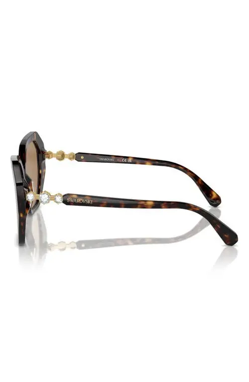 SWAROVSKI 56mm Constella Round Sunglasses