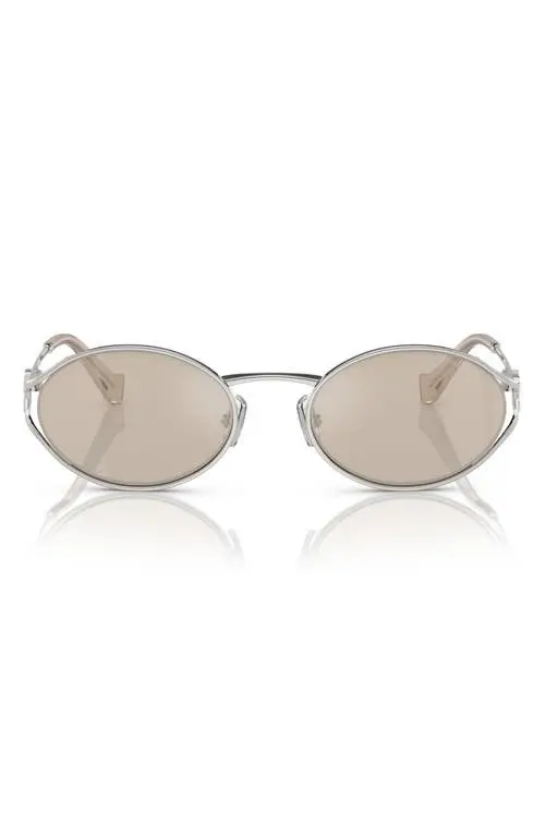 Miu Miu 54mm Oval Sunglasses - Silver