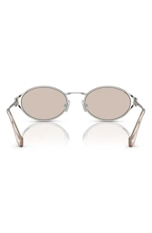 Miu Miu 54mm Oval Sunglasses - Silver