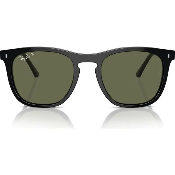 Ray-ban 53mm Polarized Square Sunglasses - Black