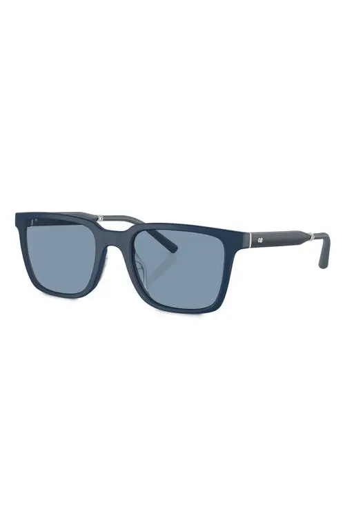 Oliver Spencer Roger Federer Rectangular Sunglasses - Matte Blue