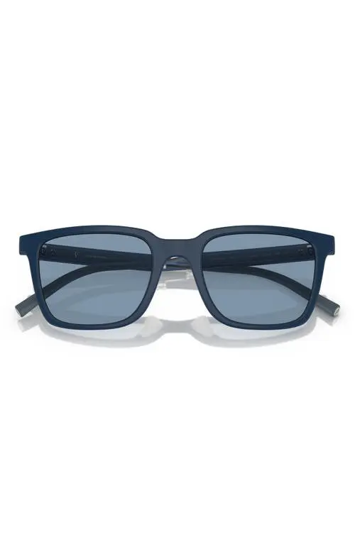 Oliver Spencer Roger Federer Rectangular Sunglasses - Matte Blue