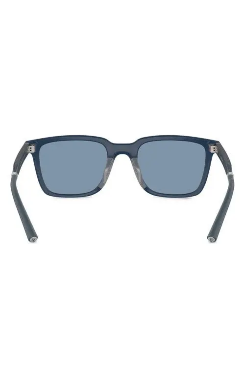 Oliver Spencer Roger Federer Rectangular Sunglasses - Matte Blue