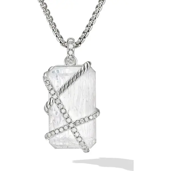 David Yurman Cable Wrap Pavé Diamond Enhancer - Sterling Silver/crystal