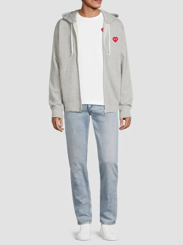 Play Comme Des Garcon Invader Heart Cotton Hoodie