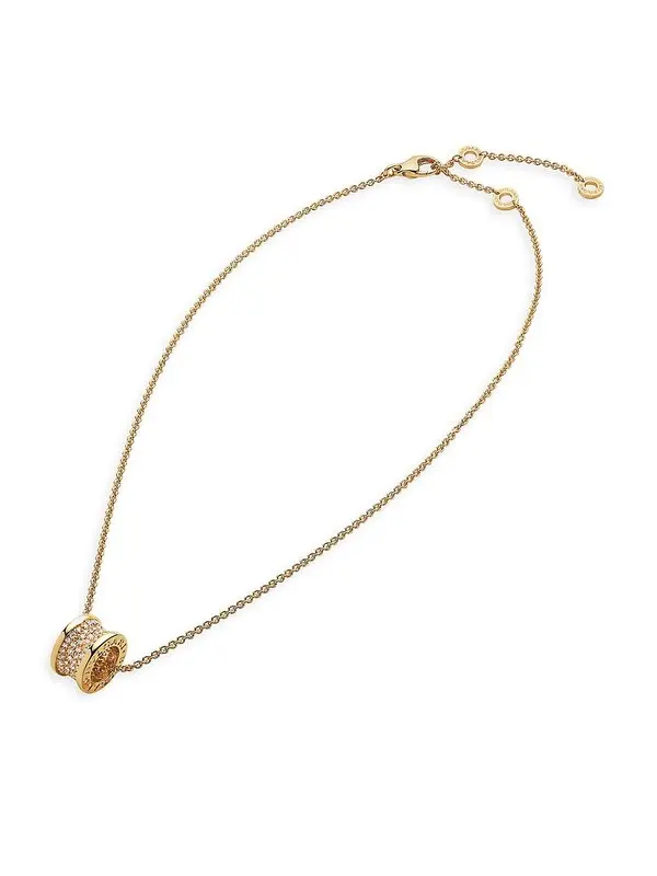 BVLGARI B. Zero1 18k & 0.87 Tcw Diamond Pendant Necklace - Yellow Gold