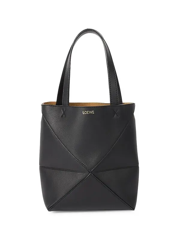 Loewe Puzzle Fold Tote Bag - Black