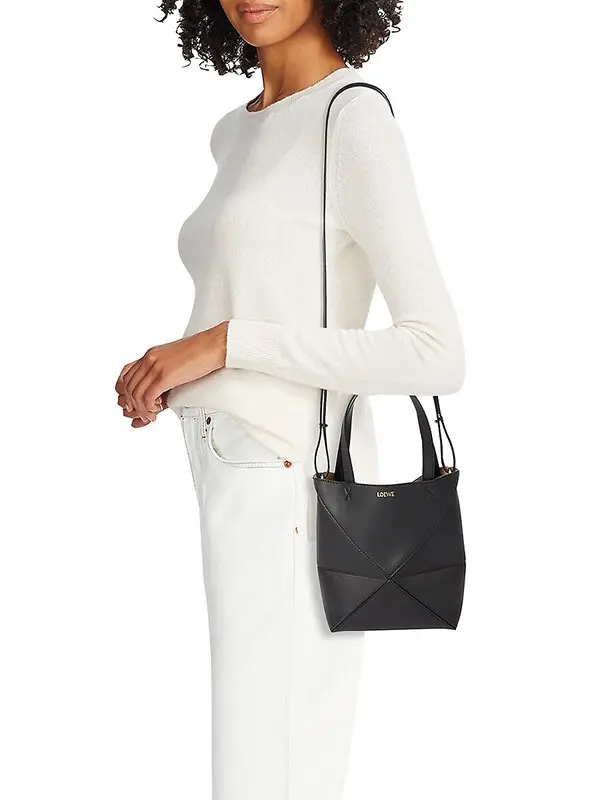 Loewe Puzzle Fold Tote Bag - Black