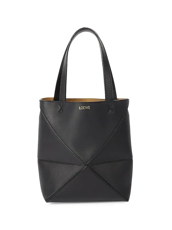 Loewe Puzzle Fold Tote Bag - Black